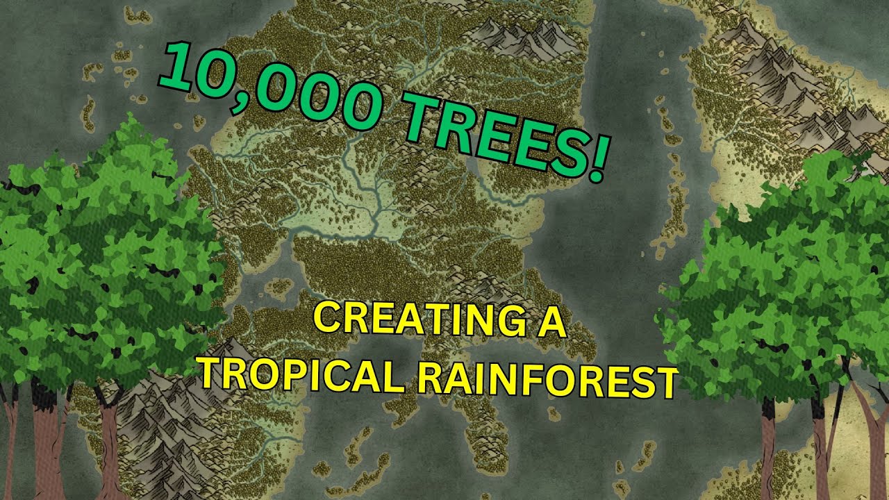 I Placed OVER 10,000 TREES in my Fantasy World Map for D&D | Fantasy ...
