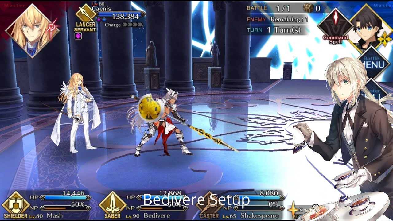[FGO NA] Olympus Caenis 1st Fight - Bedivere Setup - YouTube
