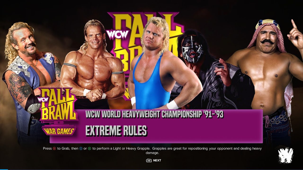 wwe2k24 WCW DLC Pack Match - DDP vs Lex Luger vs Mr. Perfect vs The ...