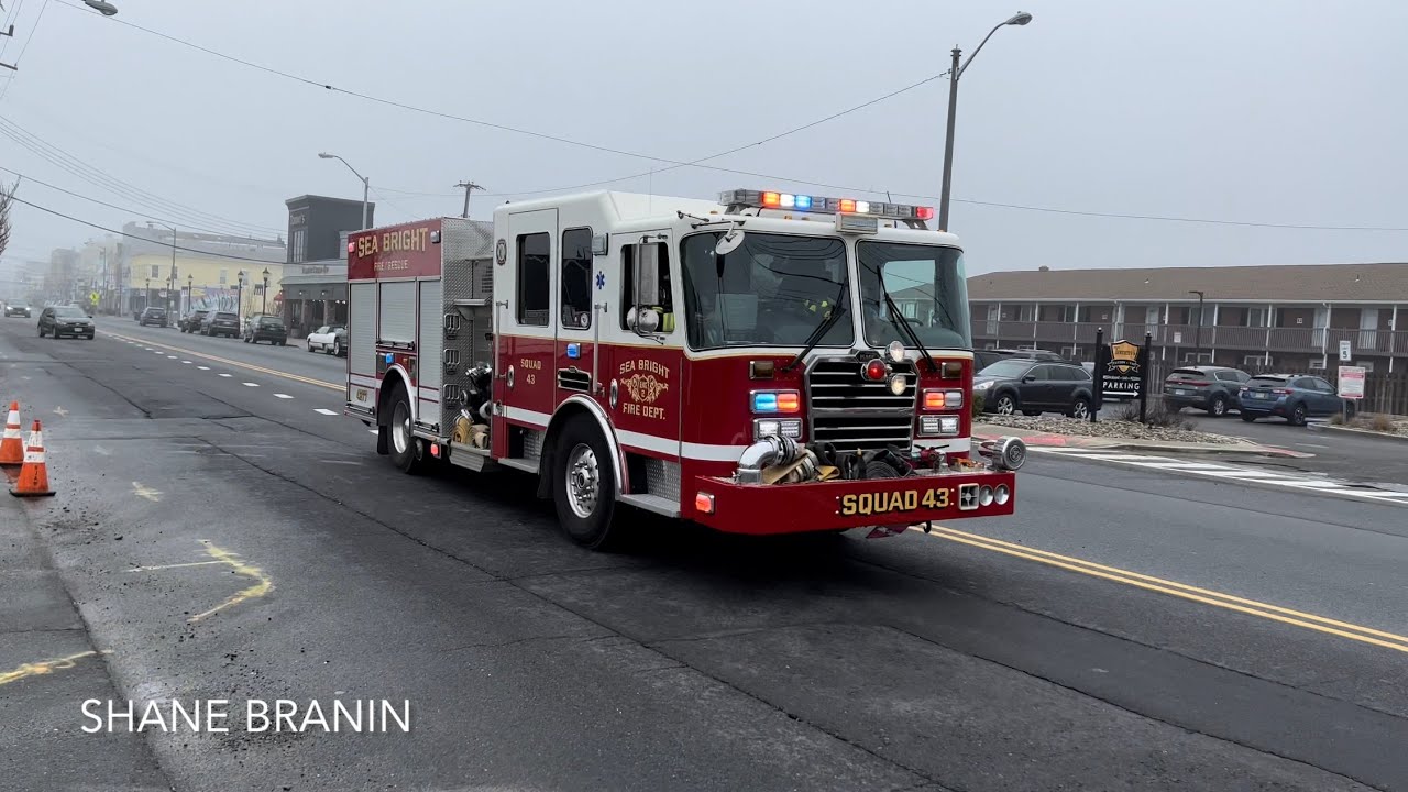 Sea Bright Fire Department Squad 43-77 Responding 4/5/23 - YouTube