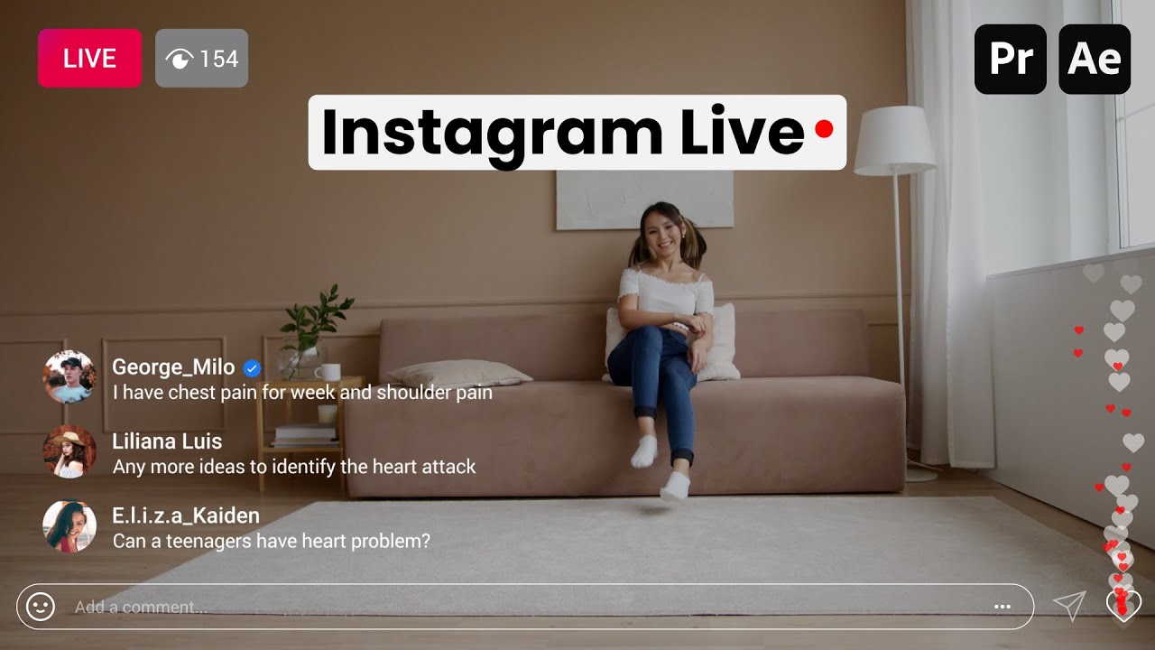 Instagram Live Overlay UI Animation - YouTube