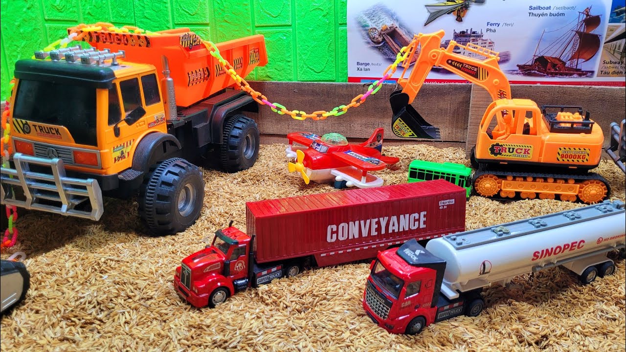 Big Sand Picker Truck, Excavator Car, Land Truck, Crane Truck, Find Toy ...