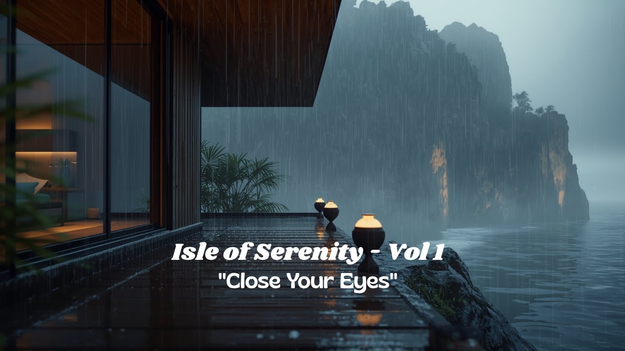 Relaxing Tropical Rain & Ambience — Rainy Cliff House | Dawn Scene ...