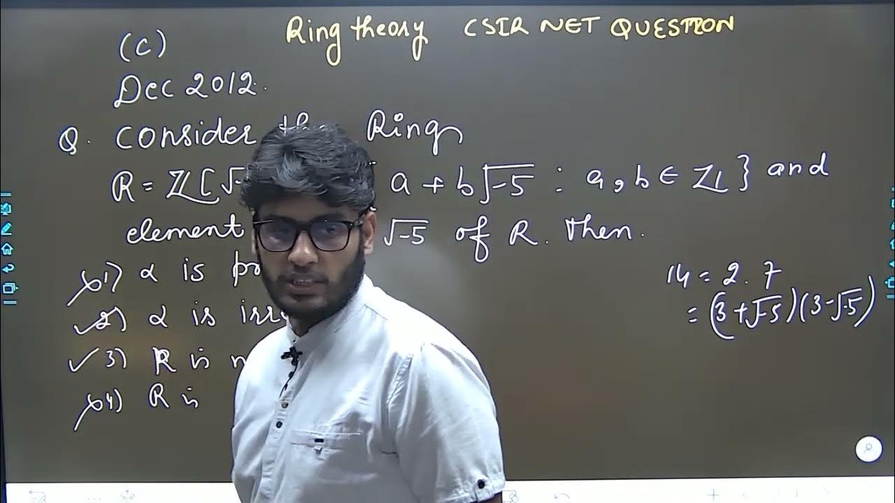 Ring Theory CSIR NET MATHEMATICS DEC 2012 Part - C Solution || By Mr. Parveen Kumar - YouTube