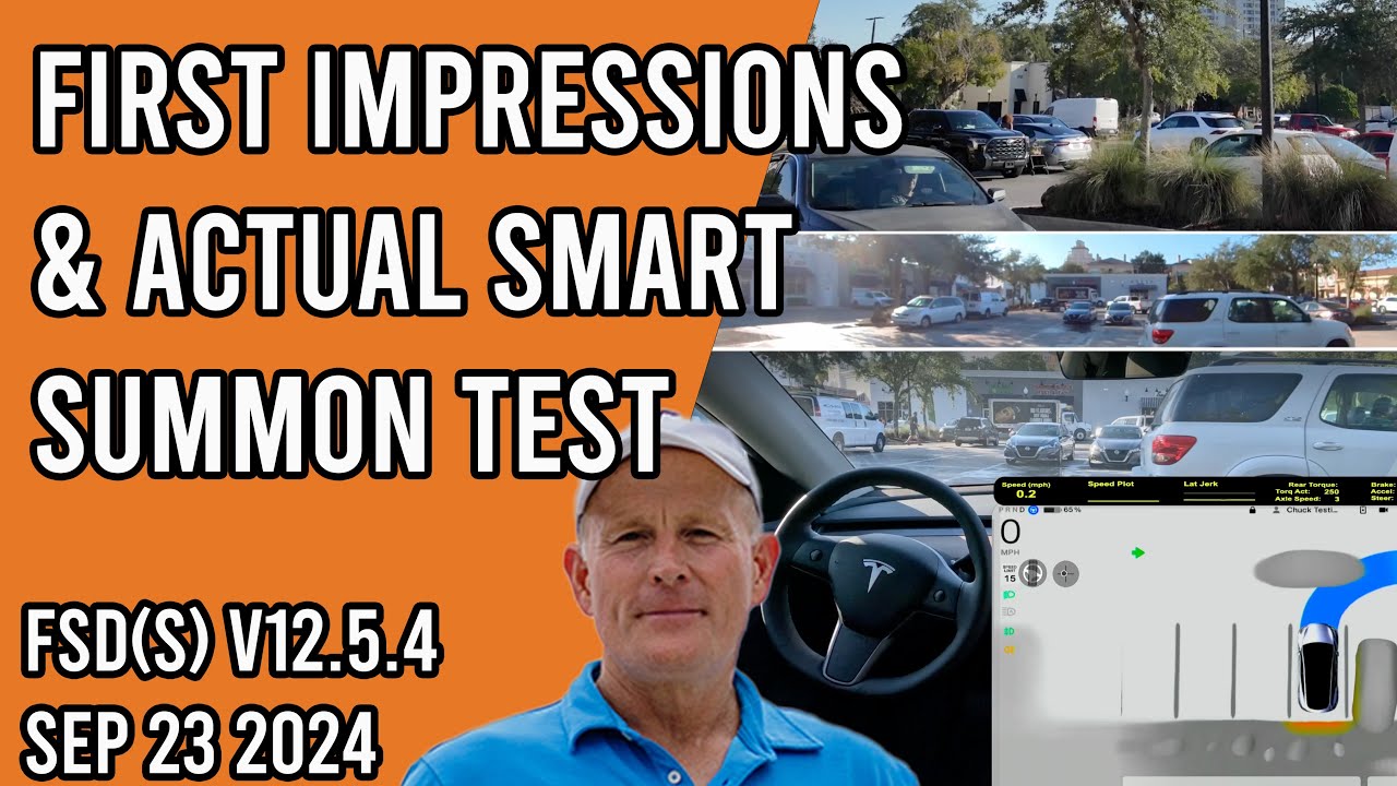 FSD Supervised v12.5.4 - First Impressions & Actual Smart Summon Test ...