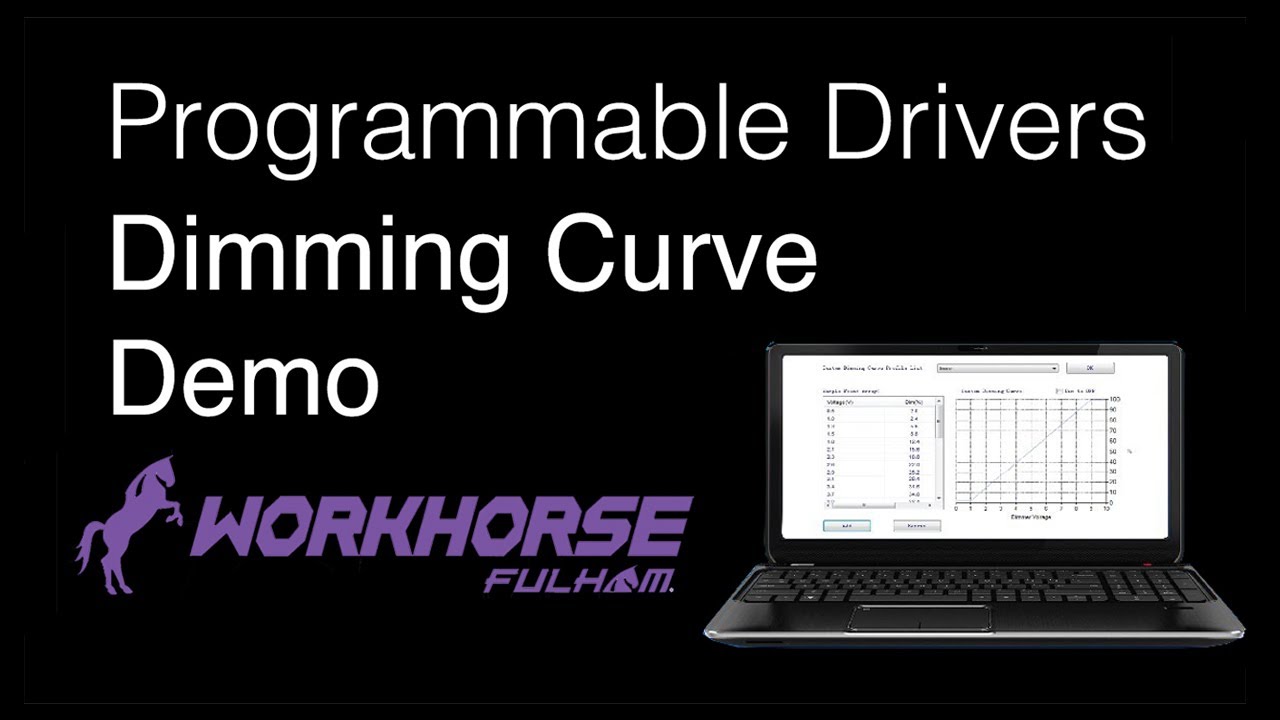 Fulham Programmable LED Drivers: Dimming Curve Demo - YouTube