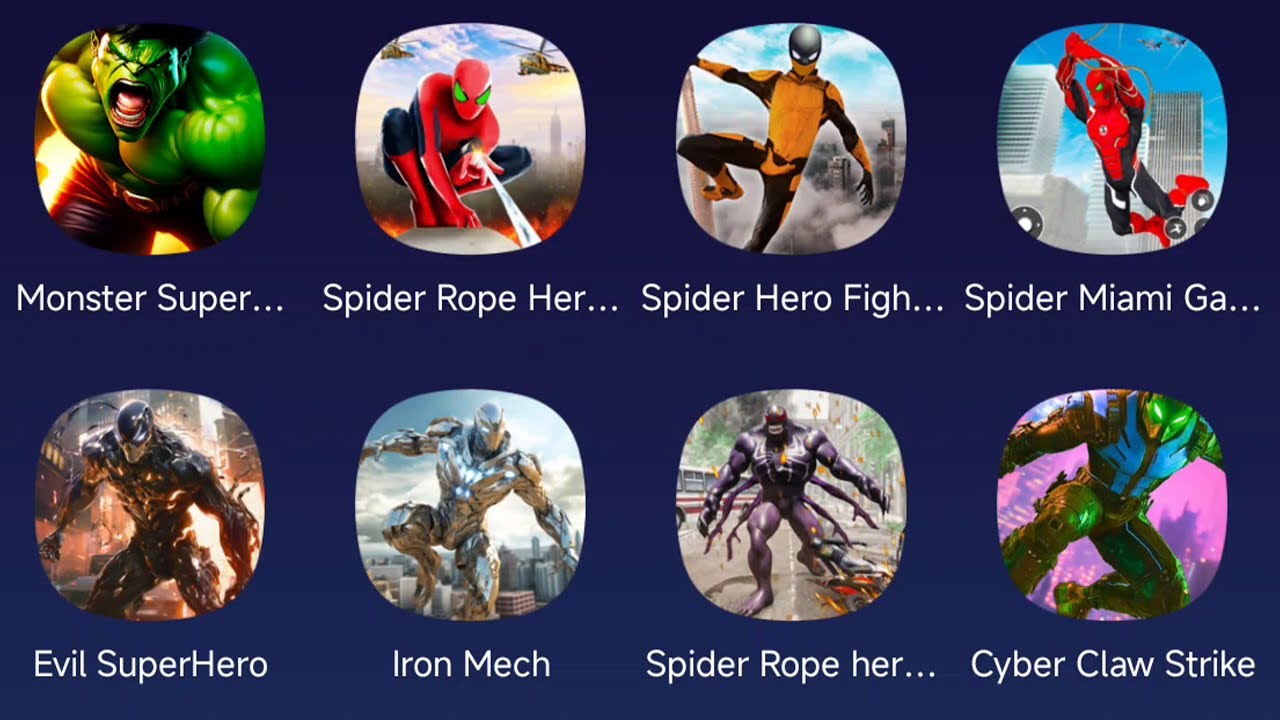 Monster Super Hero Fight, Spider Rope Hero Man, Spider Hero Fighting 3D ...