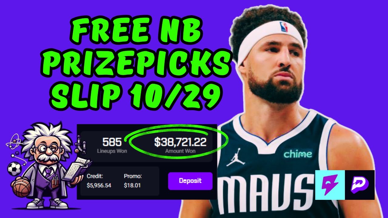 $10 to win $250! 💰 EV+ 6-man NBA PrizePicks slip for Tuesday 10/29 ...