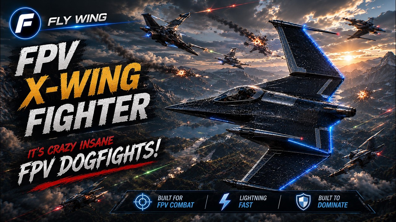 FLYWING X-WING FPV FIGHTER DOG FIGHT DEMO #flywing #fpvdrone #vtol ...