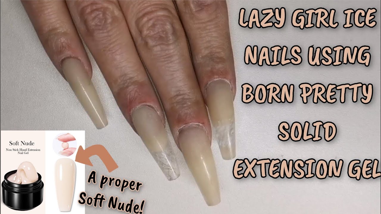 How to do cracked ice nail applying gel x dupes lazy girl method | Born ...