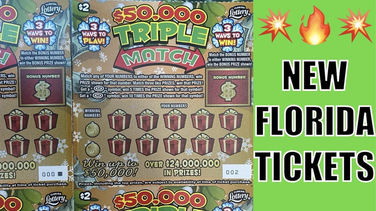 BRAND NEW FLORIDA LOTTERY SCRATCH OFFS $50,000 TRIPLE MATCH 🥳 I GOT ...