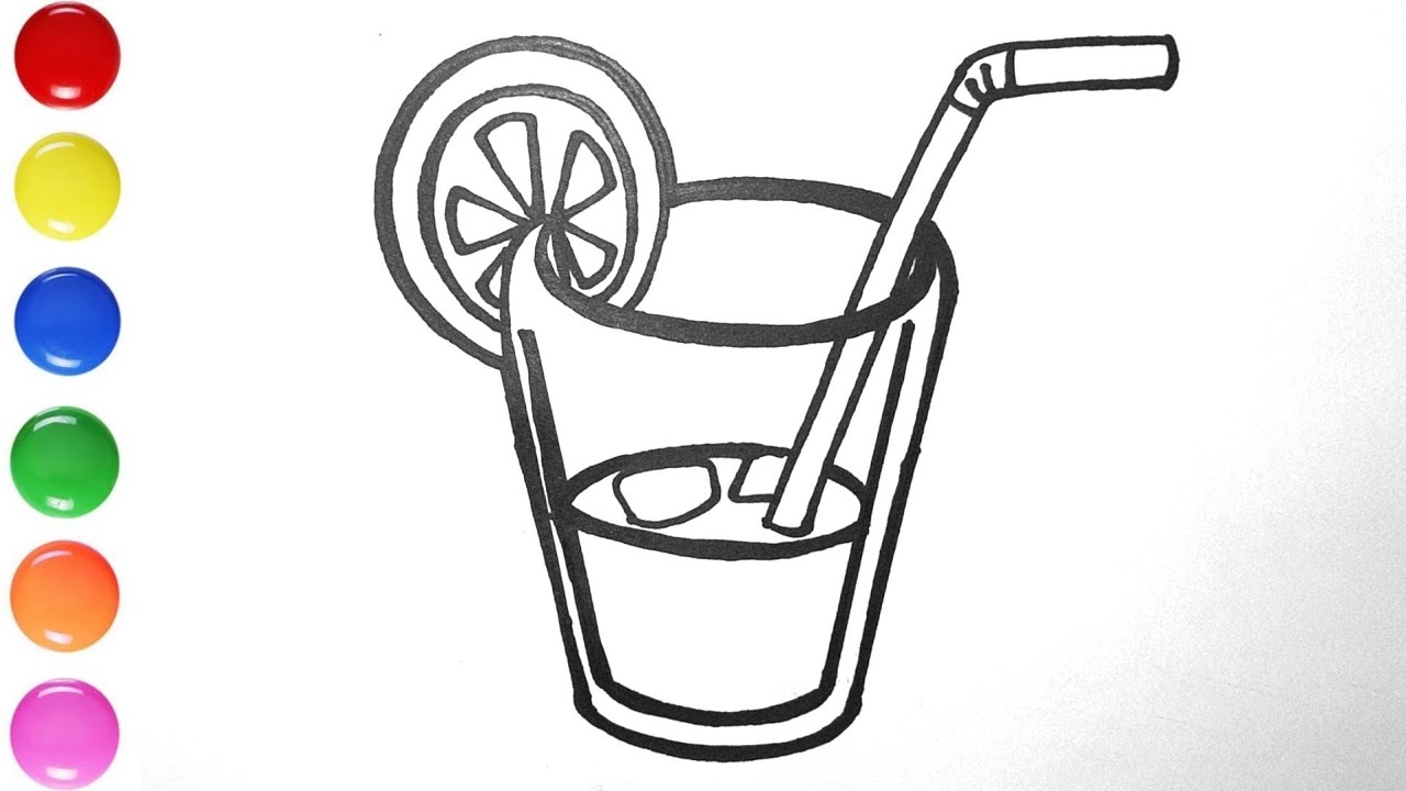 Jus Jeruk || Menggambar dan mewarnai jus jeruk untuk anak-anak - YouTube