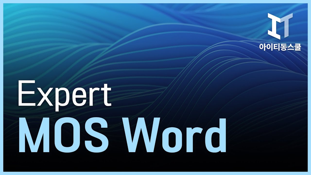 MOS Word(워드) 2010(Expert) - YouTube