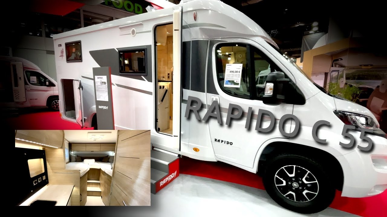 RAPIDO C55 - 2023 🦊 Kompakter Teilintegrierter auf PEUGEOT-Spezial-Chassis - YouTube