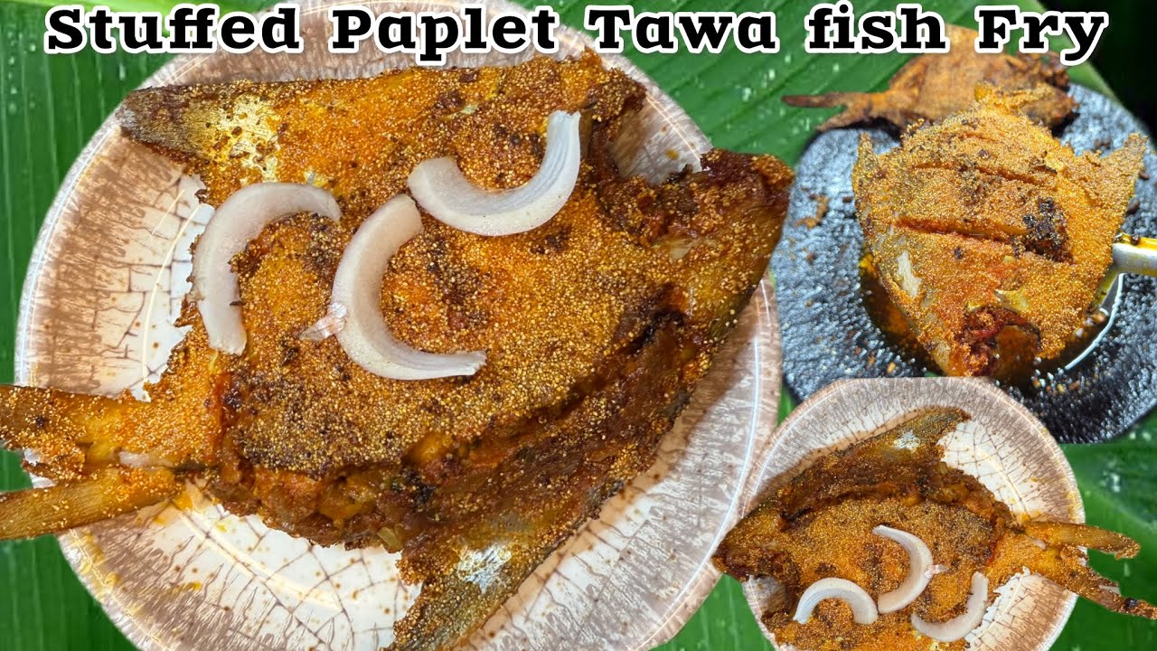 Stuffed Pomfret Recipe | Paplet Tawa masala | भरलेला पापलेट | Fish Fry ...