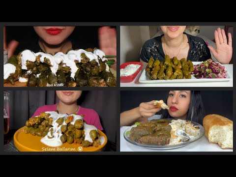 Mix ASMR yaprak sarma | Gulshan Asmr | İrem Asmr | Bso Asmr | Linay Asmr