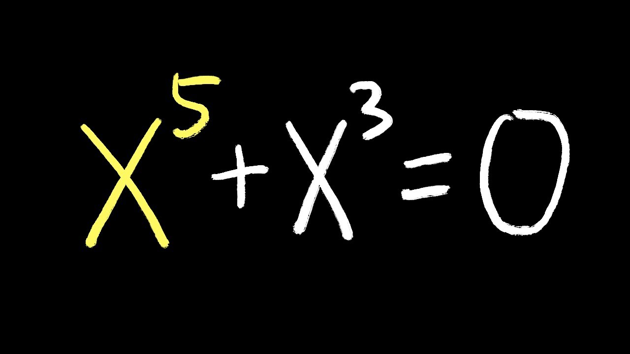 the easiest quintic equation with 2 complex solutions - YouTube
