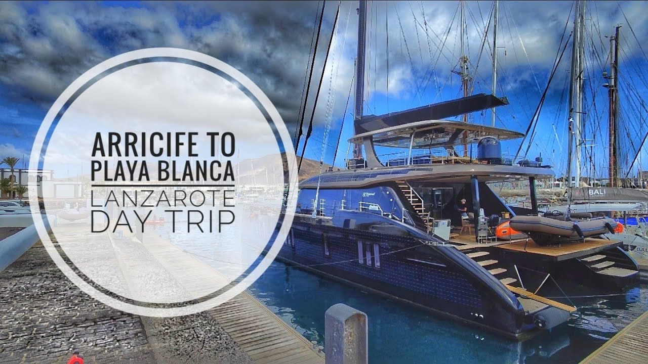 4K Day trip from Arricife to Playa Blanca by Bus - YouTube