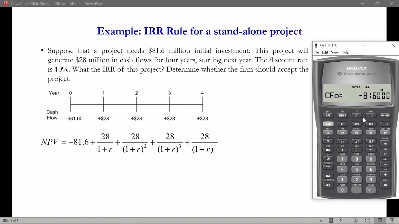 IRR and IRR Decision Rule - YouTube