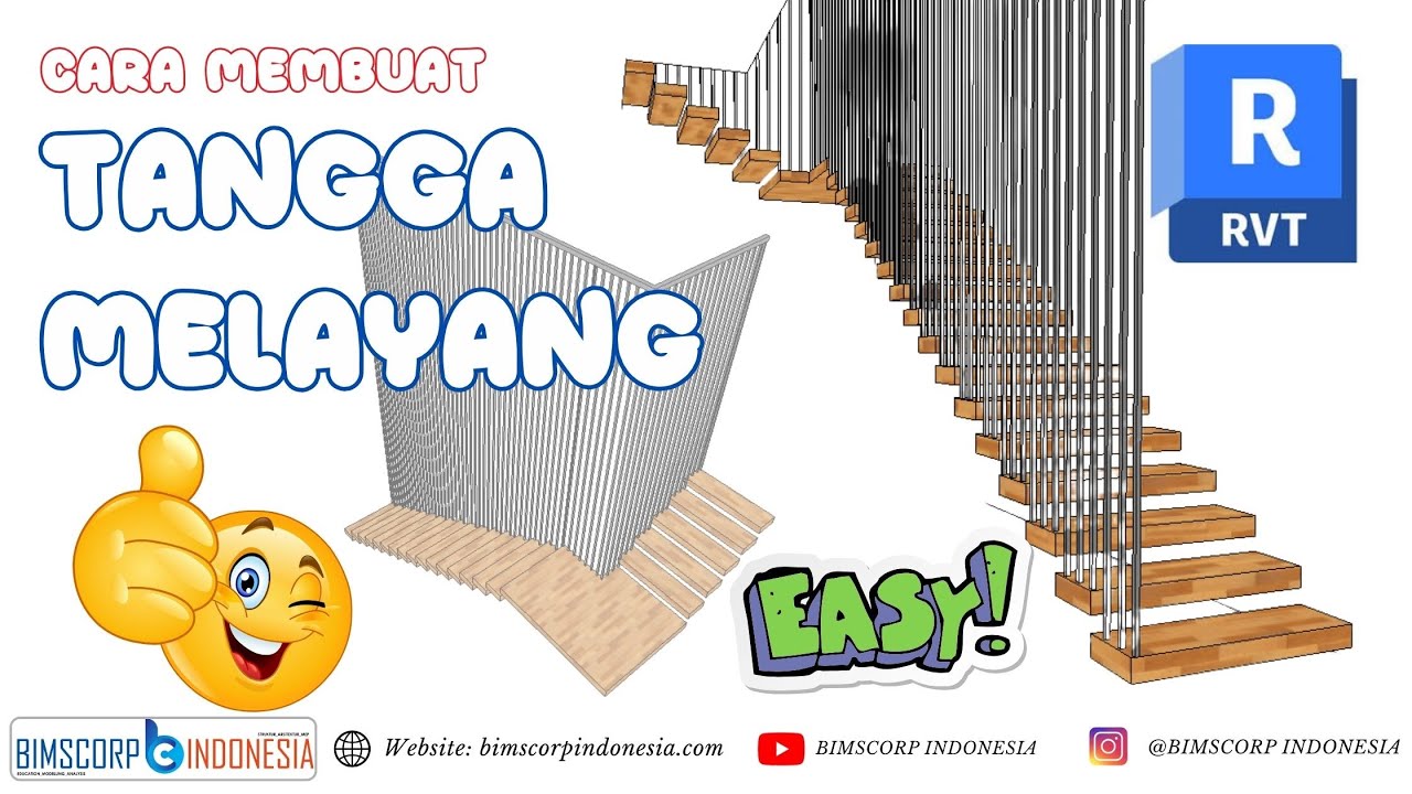 Cara Mudah Membuat Tangga Melayang/Custom Tangga di Revit | Tips & Trik ...