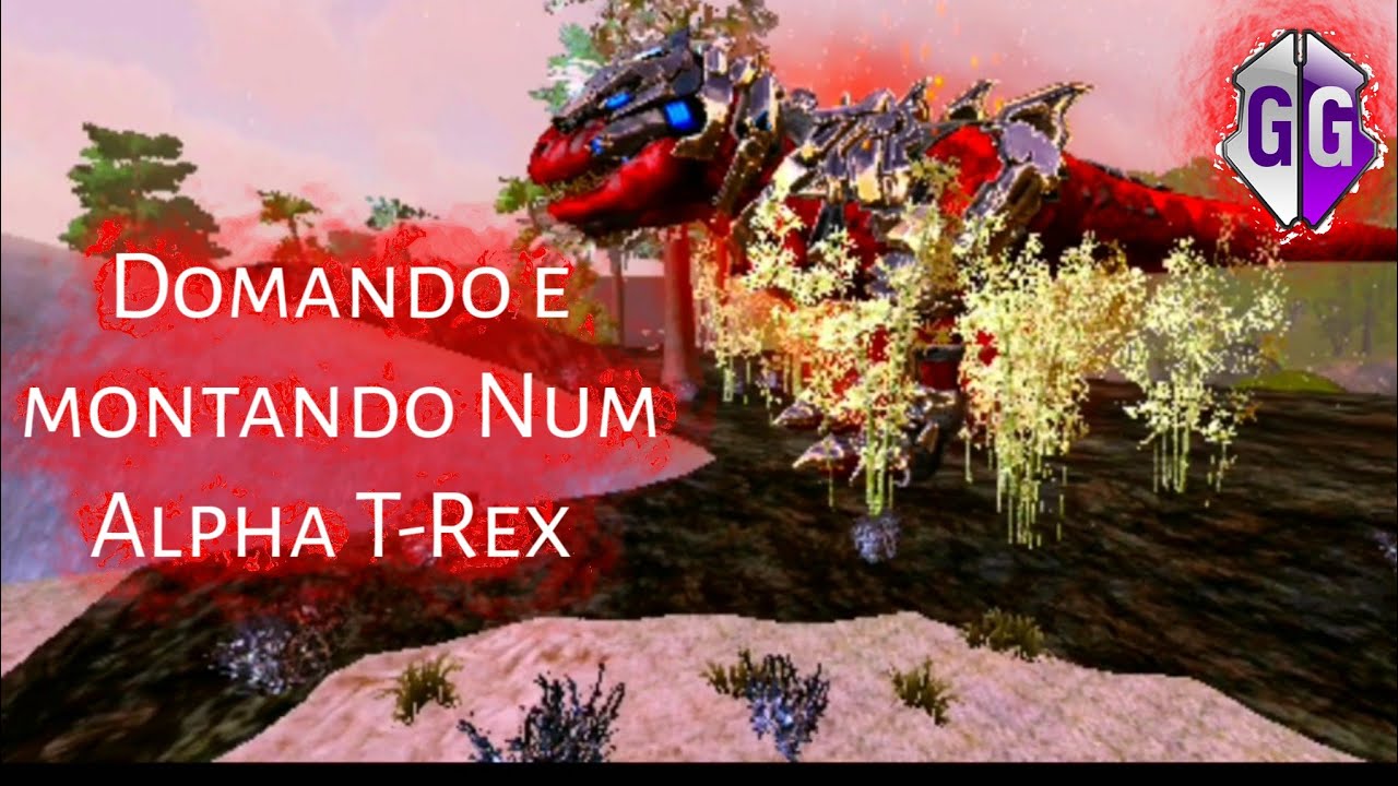 Como Domar e Montar Em Um Alpha T-Rex II Ark Mobile - YouTube