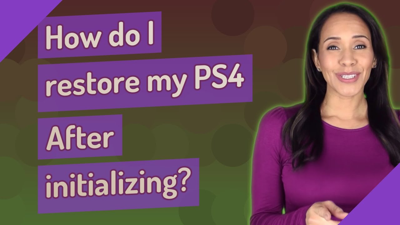 How do I restore my PS4 After initializing? - YouTube