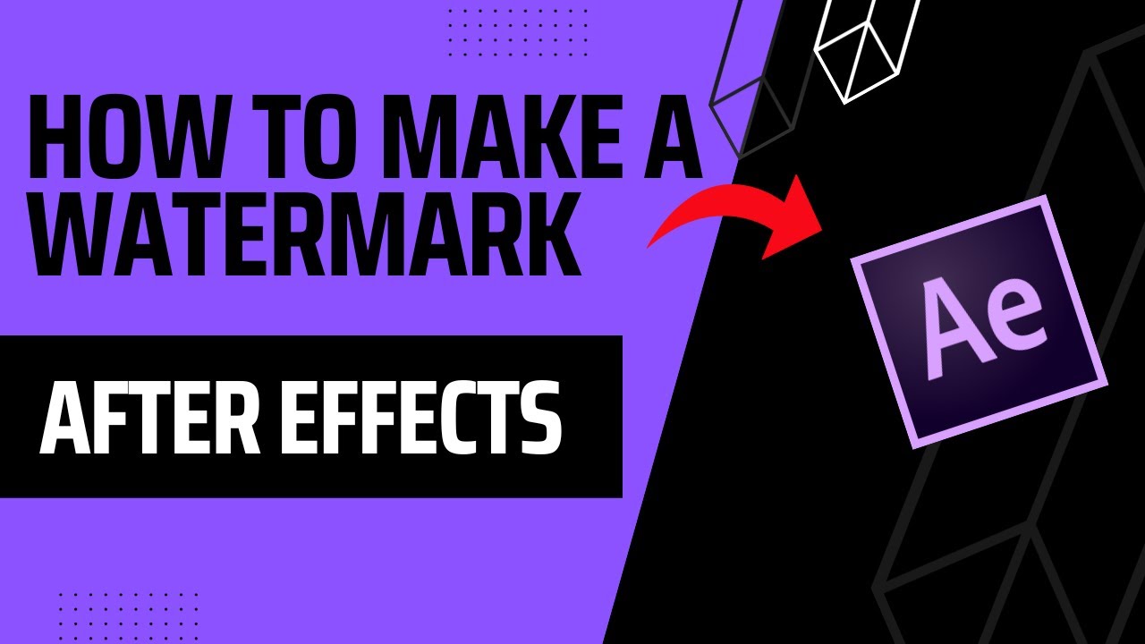How To Make A Watermark In After Effects 🤩 (TUTORIAL) - YouTube