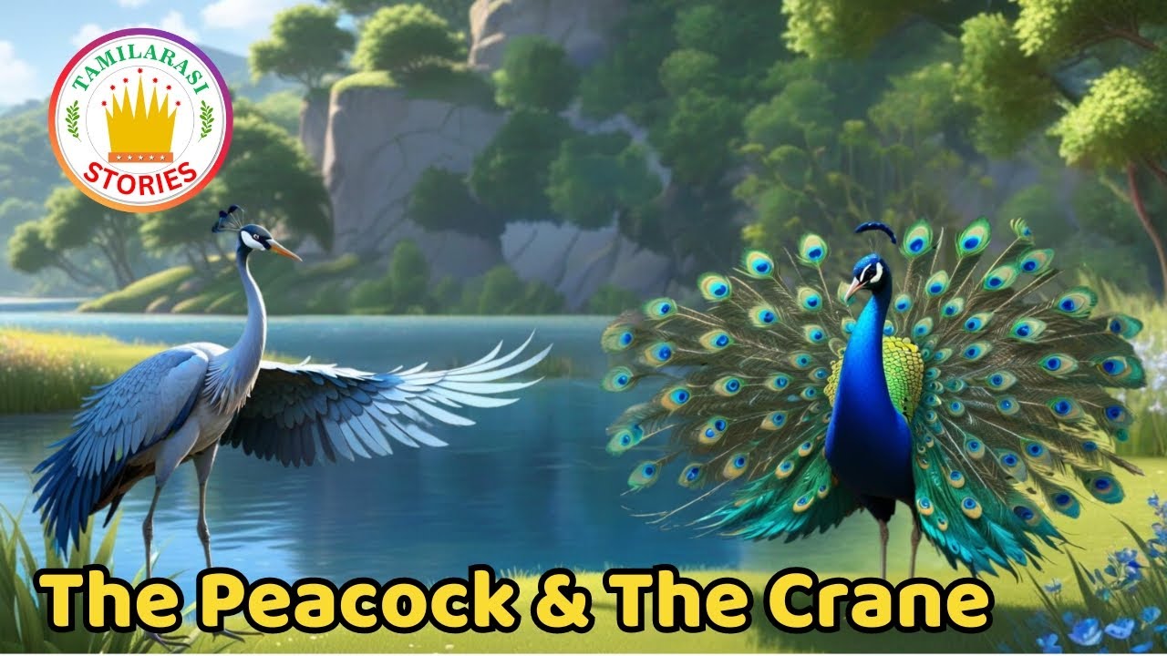 The Peacock and The Crane story in English | Tamilarasi Stories - YouTube