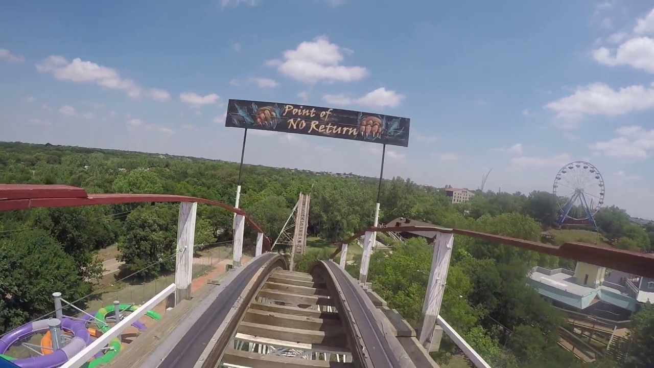 Wildcat Wooden Roller Coaster Front Seat POV- Frontier City Amusement ...