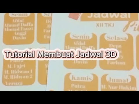TUTORIAL MEMBUAT JADWAL 3 DIMENSI - YouTube