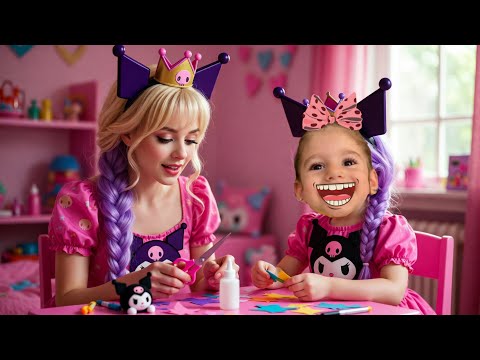 ANNE KIZ ETKİNLİK ZAMANI🩷 KUROMİ ÇANTASI YAPTIK💜 