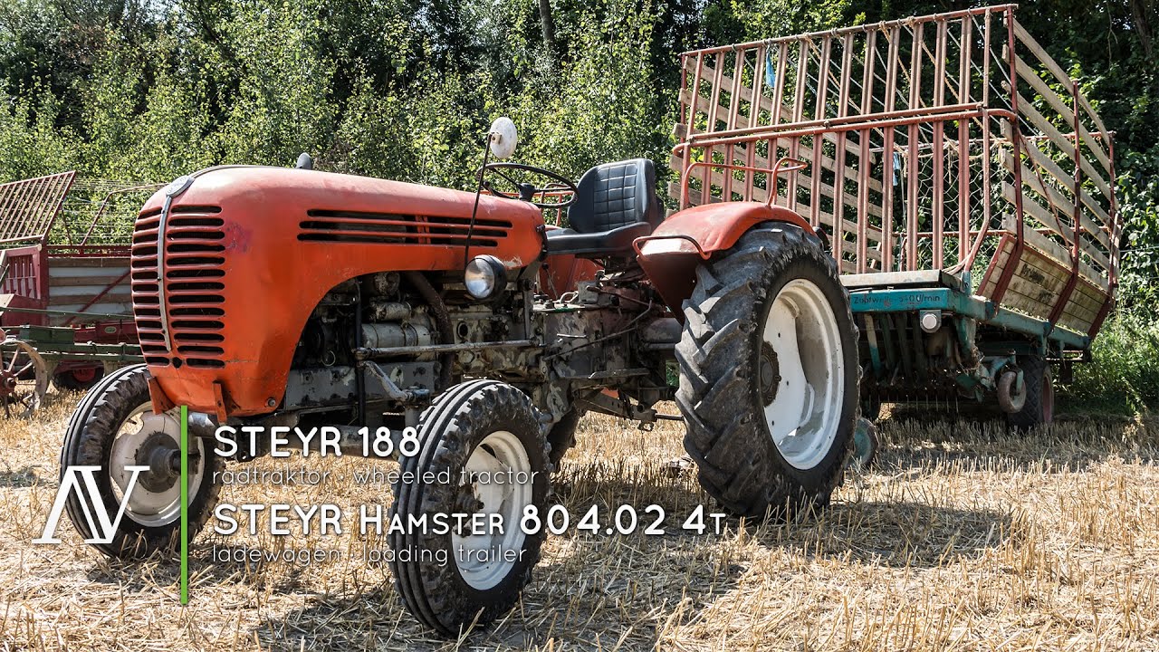 Steyr 188 + Steyr Hamster 804.02 4t - Strohbergung · handling straw ...