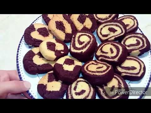 Qurabiye resepti/İki rengli qurabiye/heftelerle boyatlamayan qurabiyeler/az erzaqla dadli qurabiye