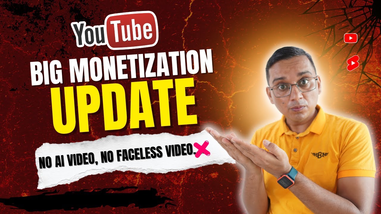 YouTube Monetization BIG Update, No More AI Videos will be Monetized ...
