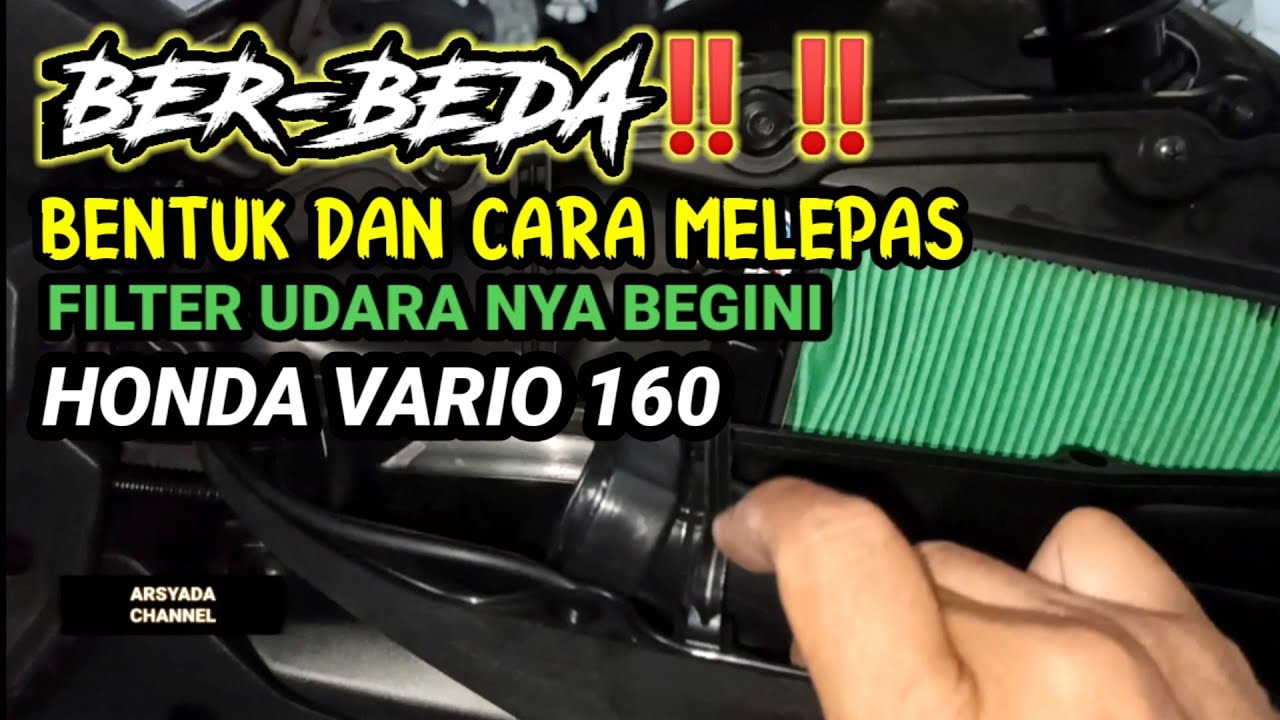 MELEPAS FILTER UDARA VARIO 160 TERBARU - YouTube