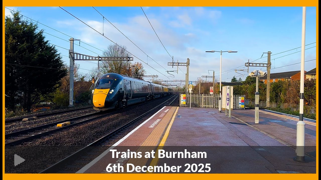 Trains at Burnham in 4K | Early Morning GWR, Elizabeth Line and ...