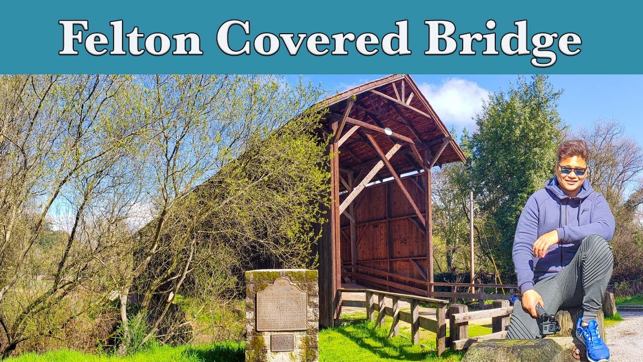 Felton Covered Bridge, tallest covered bridge in the West Coast. - YouTube