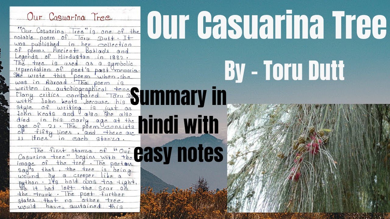 Our Casuarina Tree | Our Casuarina Tree by Toru Dutt in hindi | Our ...
