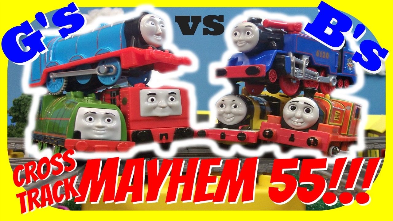 Thomas and Friends - Cross Track Mayhem 55! G's vs B's! Trackmaster ...