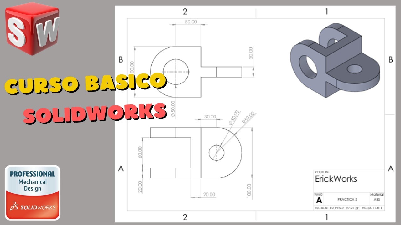 "🛠️ SolidWorks #5: ¡Crea Piezas Funcionales Rápido! 🚀 Tutorial Paso a ...