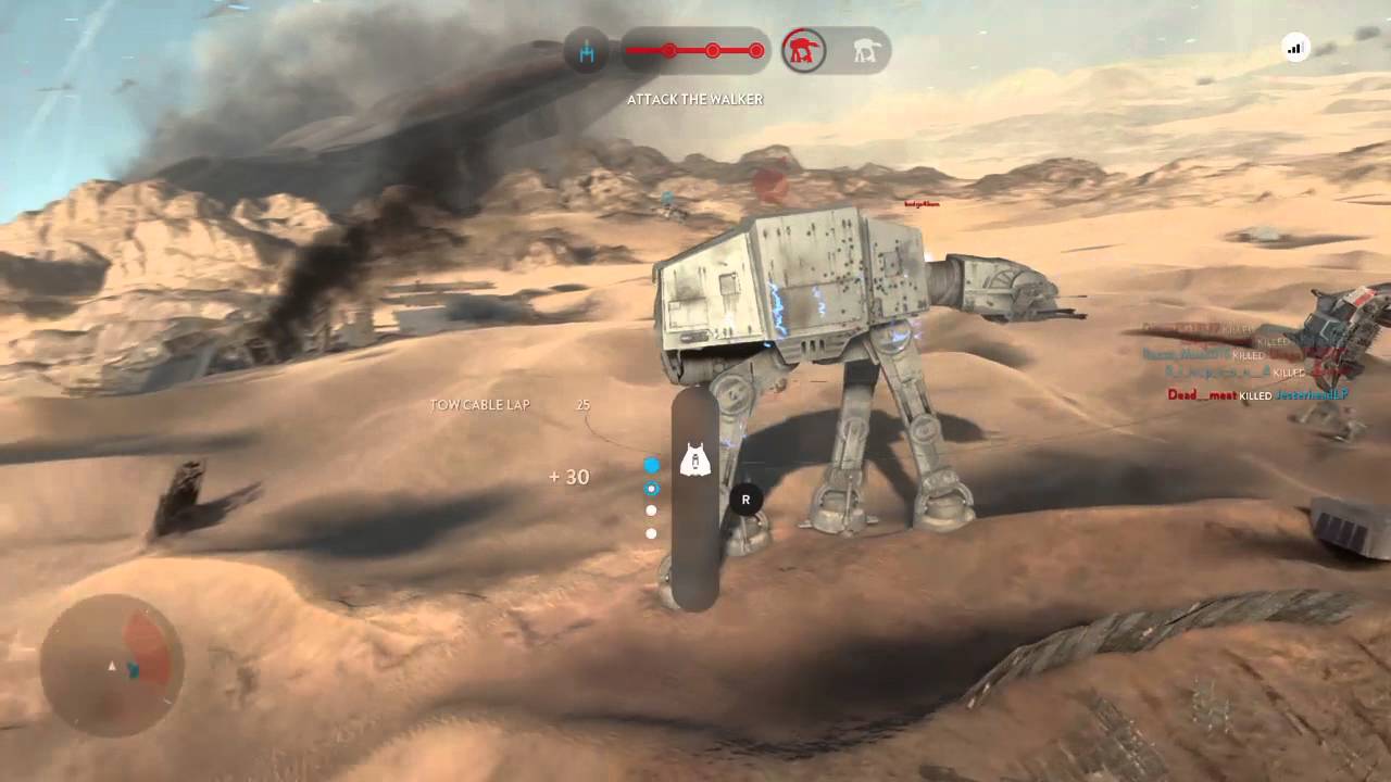 STAR WARS Battlefront Walker Assault - Two AT-AT Walker Tow Cable ...
