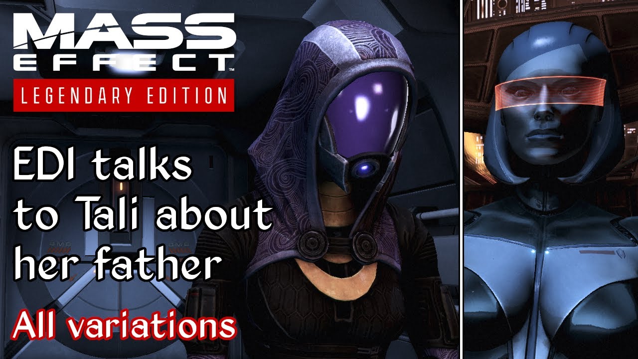 Mass Effect 3 - EDI brings up Tali's relationship with her father - YouTube