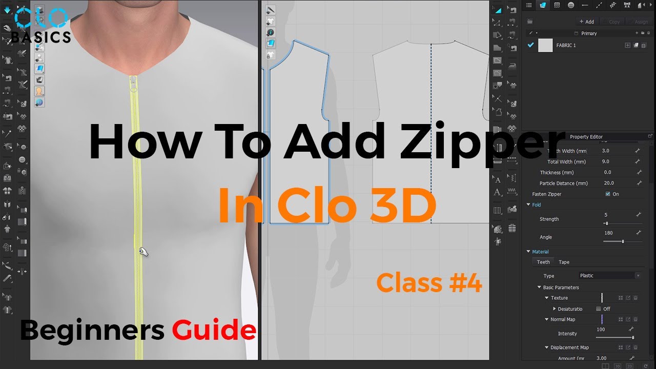 Learn How to Add Zippers in CLO 3D: Beginner's Guide Class 4 In |Urdu| - YouTube
