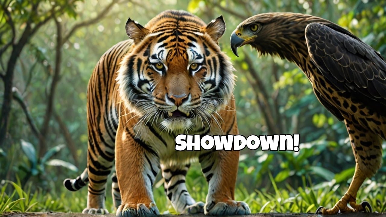 WILDLIFE SHOWDOWN! Hilarious Hawk Takes on Tiger In Comedic Duel!😂 ...
