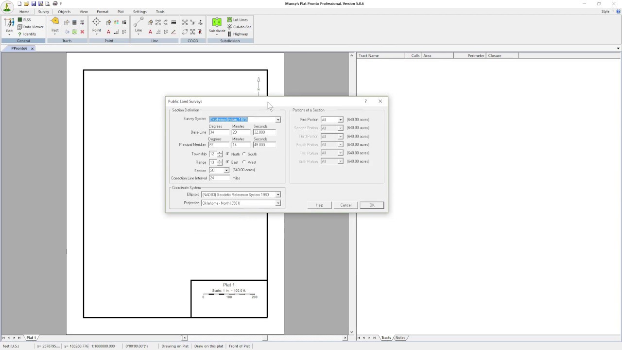 PLSS Surveys - Part I: How to Plot a Section - YouTube