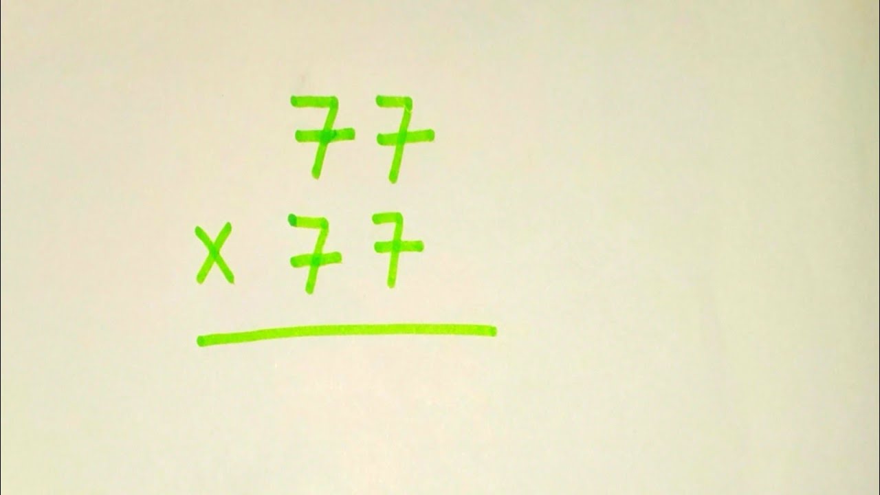 Multiplication tricks of 77 × 77 - YouTube