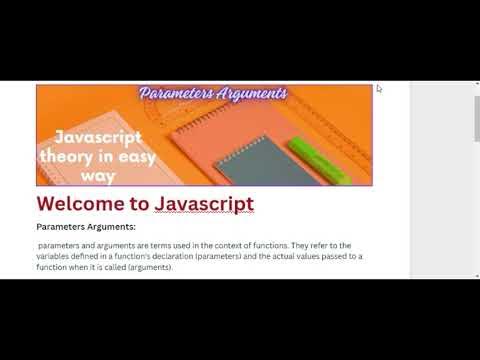 "Demystifying Parameters and Arguments in JavaScript Functions: A Comprehensive Guide" - YouTube