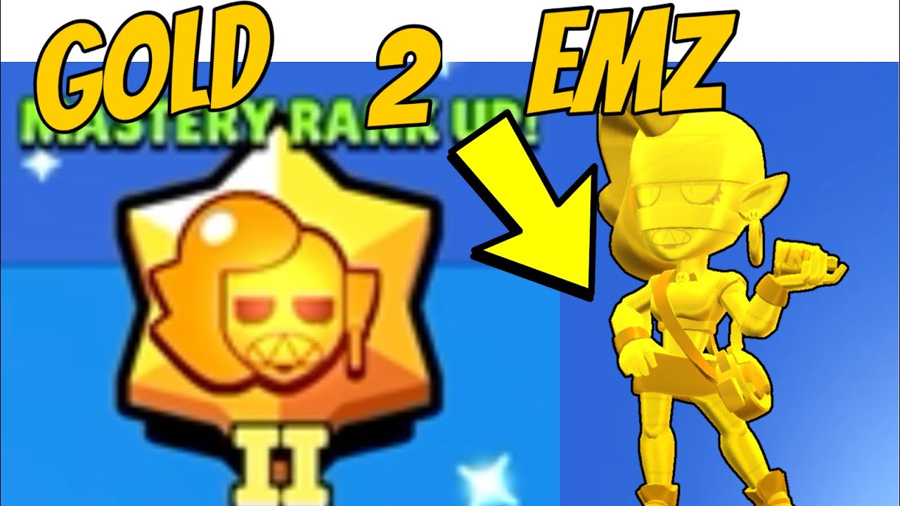 I reached gold 2 with emz in brawl stars - YouTube