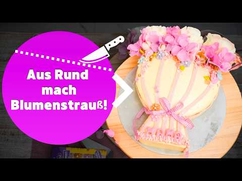 Torte zerschnitten... Das Ergebnis ist Wahnsinn! 💐 Einfache Muttertagstorte selber machen!