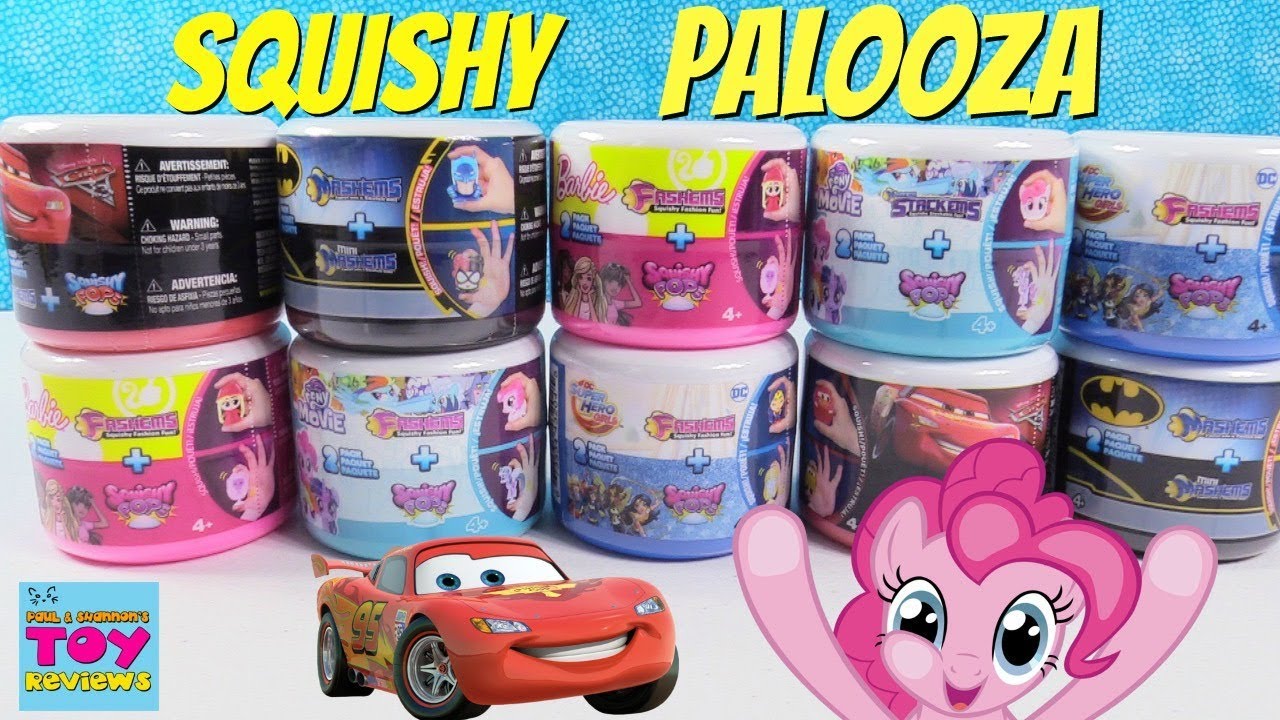 Fashems Mashems Squishy Pop Palooza Disney Cars Barbie My Little Pony ...